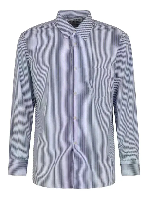 Comme Des Garçons Striped Cotton Shirt - Blue