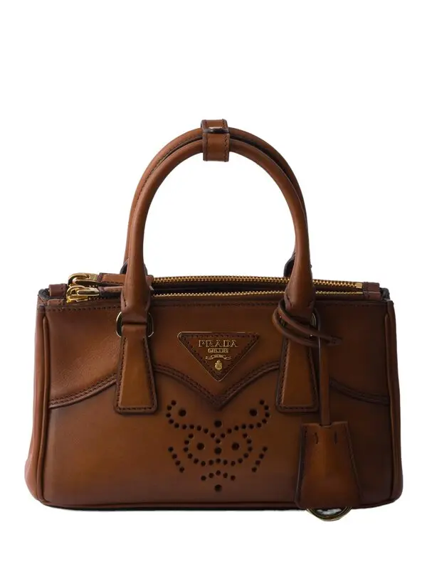Prada Galleria Mini Leather Bag - Brown