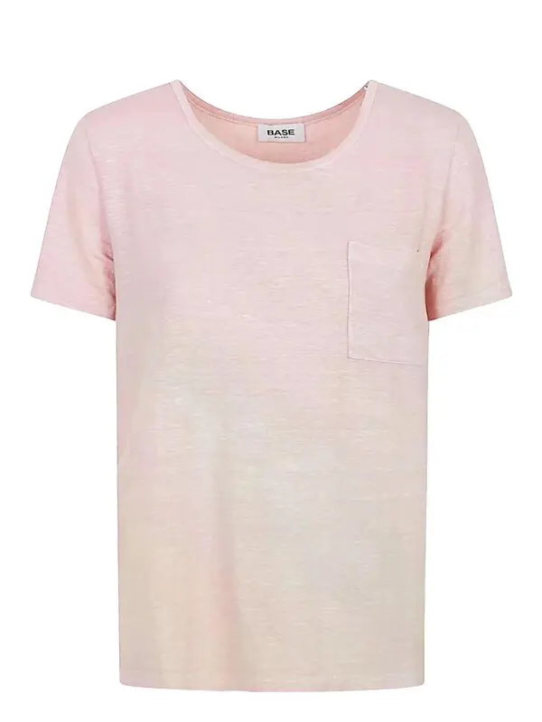 BASE Patch-pocket T-shirt - Pink