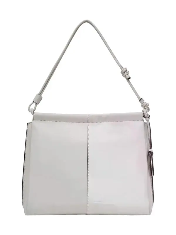 JOY GRYSON Knotted-handle Leather Shoulder Bag - White