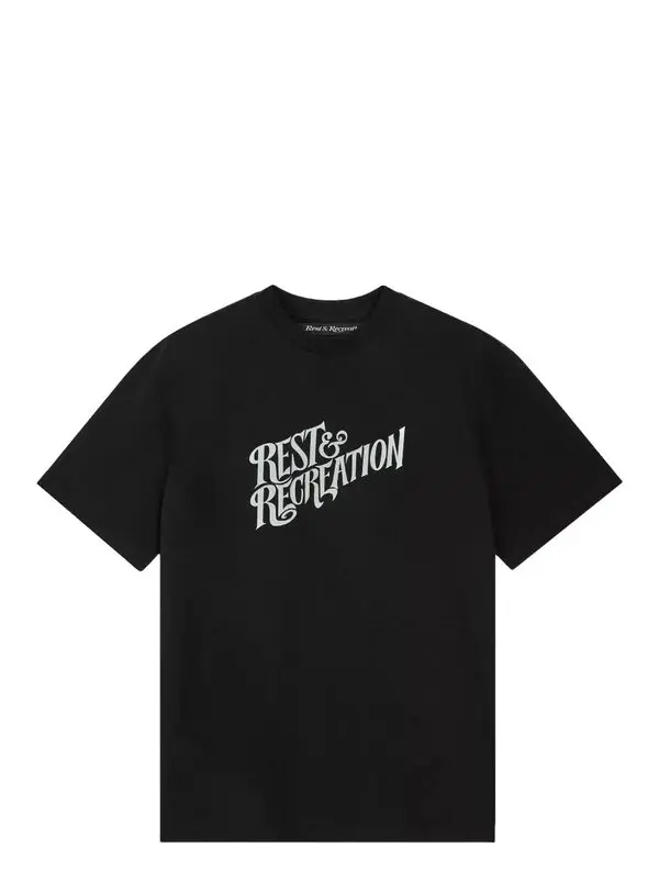 REST&RECREATION Logo-print T-shirt - Black