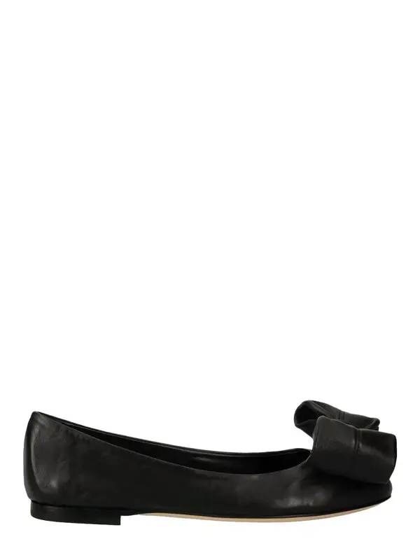 Agl Bow-detail Ballet Flats - Black
