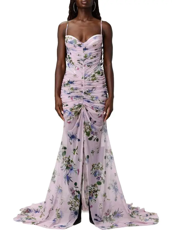 Blumarine Floral Print Dress - Blue