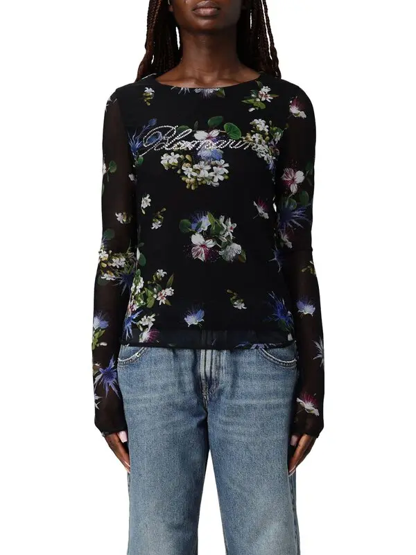 Blumarine Printed Top - Black