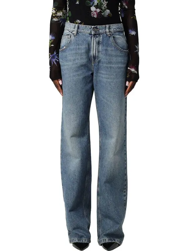 Blumarine Straight Leg Jeans - Ice