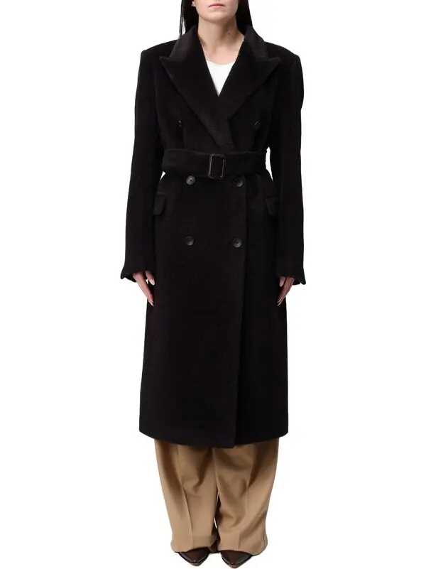 Tagliatore Belted Overcoat - Brown
