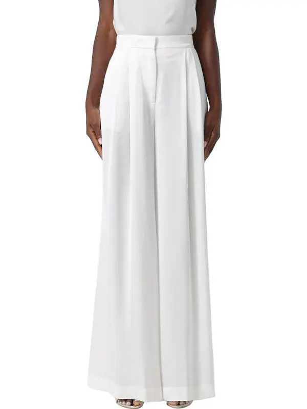 Pinko Wide Leg Trousers - White