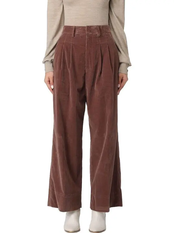 DONDUP Wide Leg Trousers - Brown