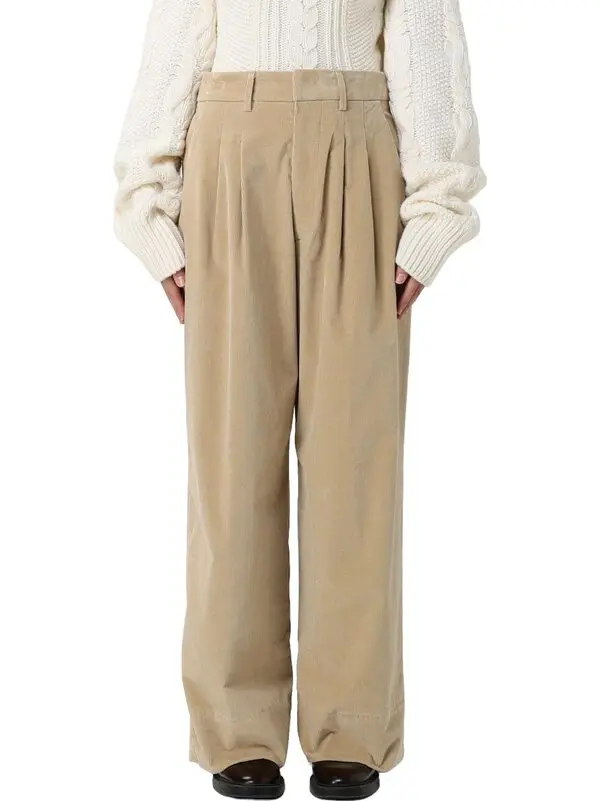 DONDUP Wide Leg Trousers - Cream
