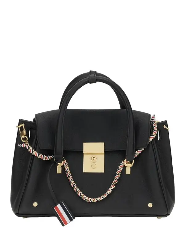 Thom Browne Turn Lock Satchel - Black