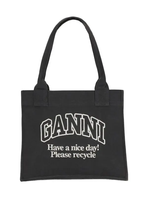 GANNI Tote Bag - Charcoal