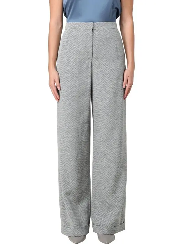Emporio Armani Wide Leg Trousers - Grey