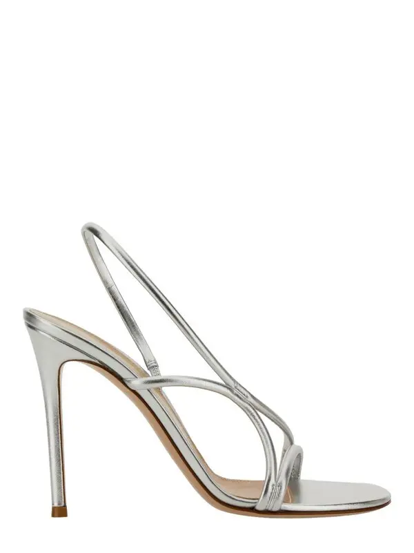 GIANVITO ROSSI Heeled Sandal - Silver