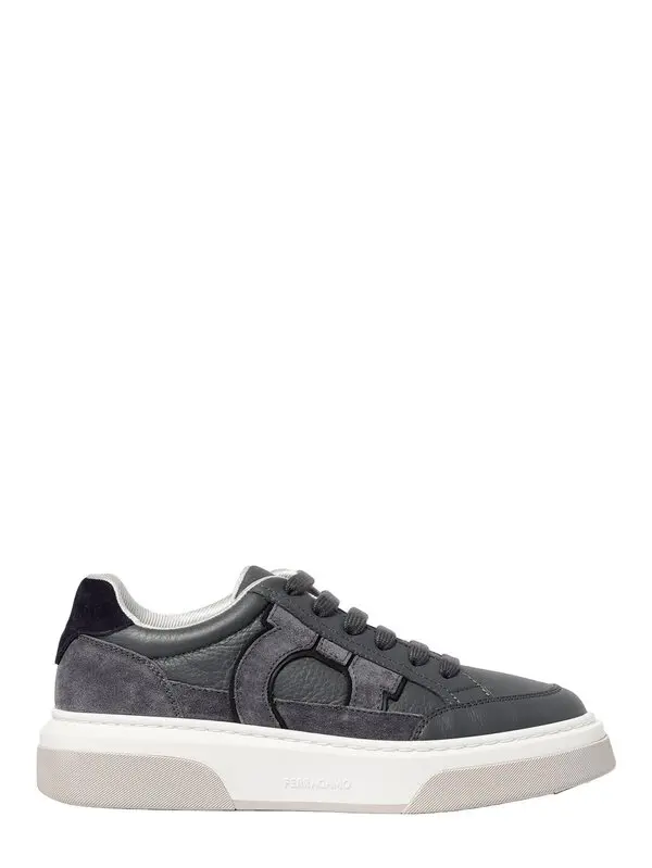 FERRAGAMO Lace-up Sneakers - Grey