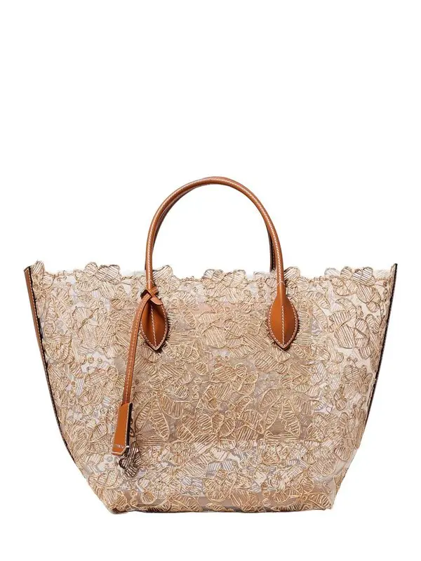 Ermanno Scervino Embroidered Tote - Ecru