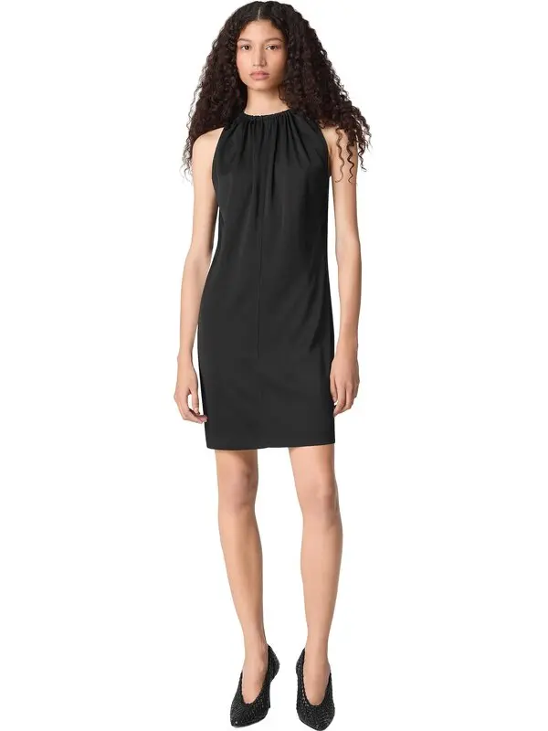 BOTTEGA  VENETA Mini Viscose Satin Dress - Black