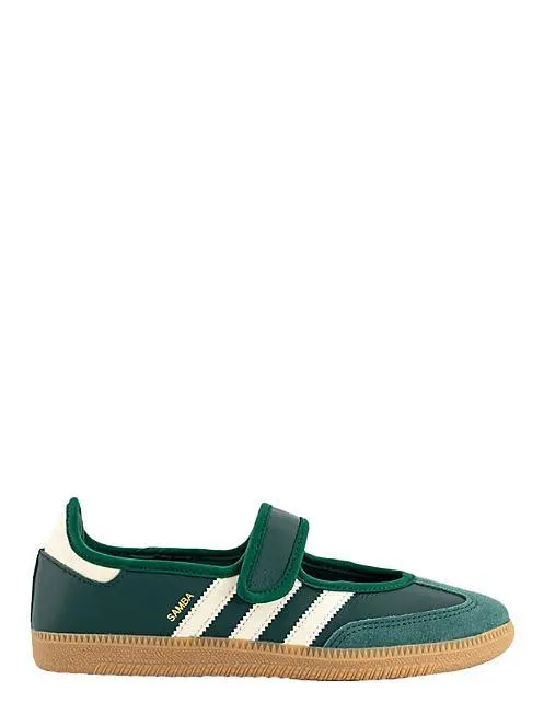 Adidas Samba Leather Mary Jane Shoes - Collegiate Green Gum Cre