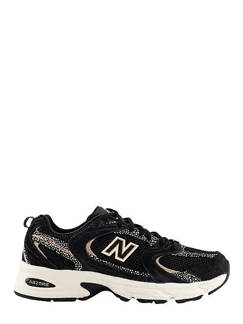 NEW BALANCE Mr530 Suede And Mesh Trainers - Black White Leopard
