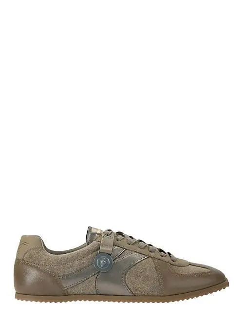 Kurt Geiger Eldon Leather And Suede Trainers - Taupe