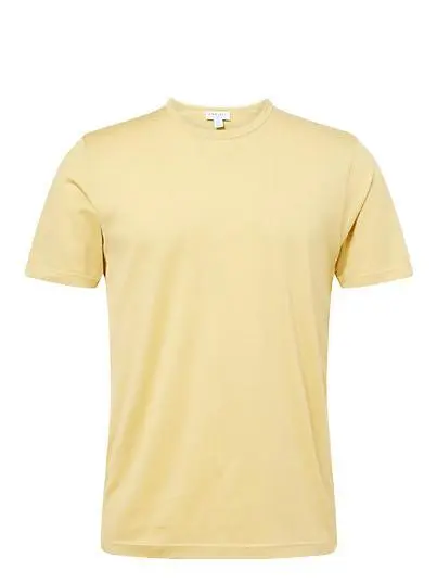 Sunspel Classic Short-sleeve Cotton T-shirt - Dusty Yellow