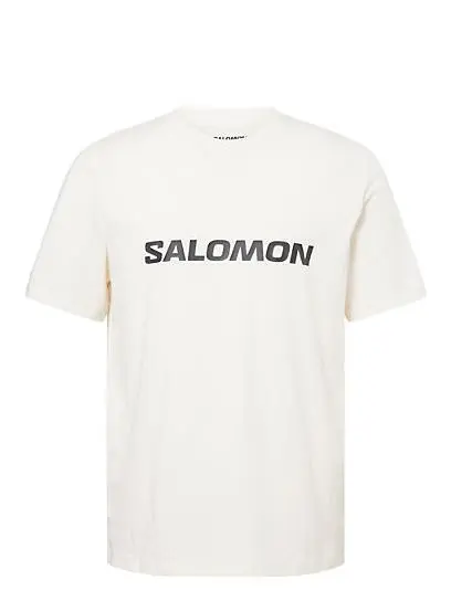 SALOMON Logo-print Short-sleeve Cotton T-shirt - Whisper White