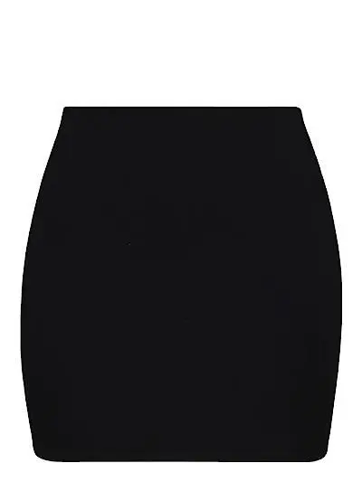 House Of Cb Mini Jersey Skirt With Shorts - Black