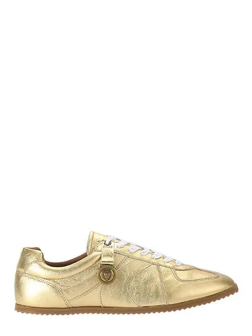 Kurt Geiger Eldon Leather Trainers - Gold