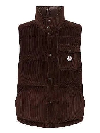 Moncler Sleeveless Corduroy Gilet - Taupe