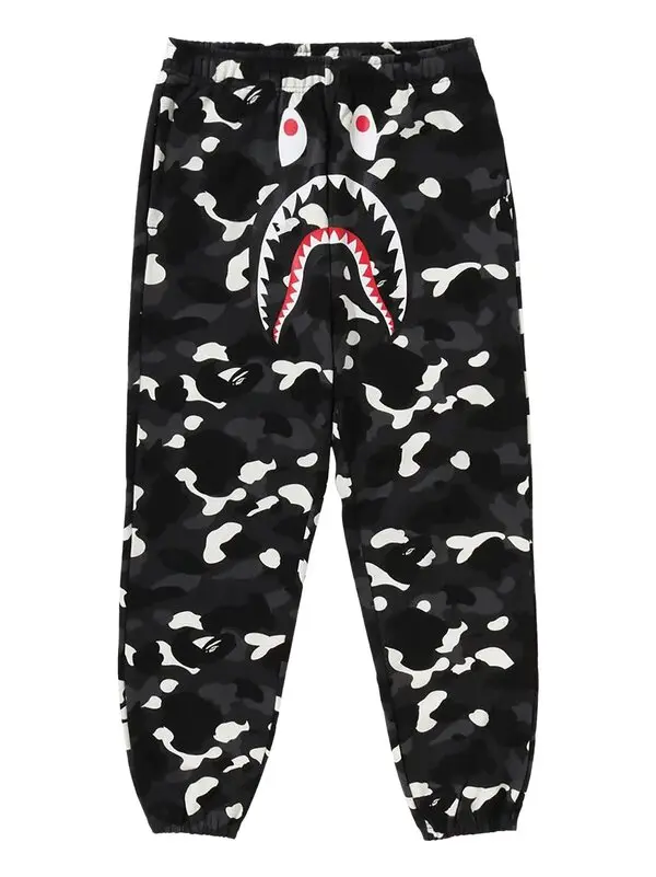 A BATHING APE Shark Relaxed Fit Sweatpants - Black
