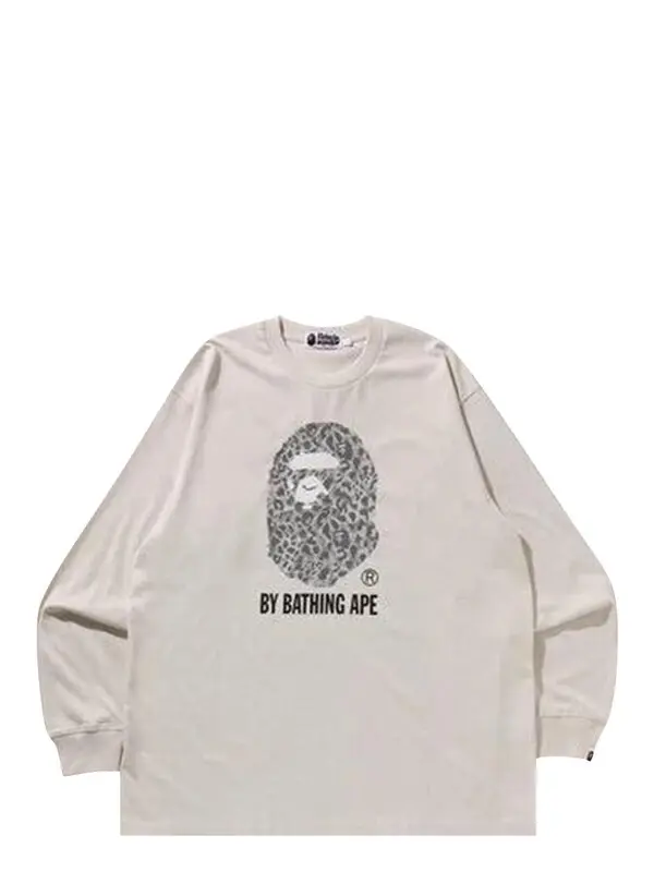 A BATHING APE Wild Leopard Long-sleeve Tee - Cream