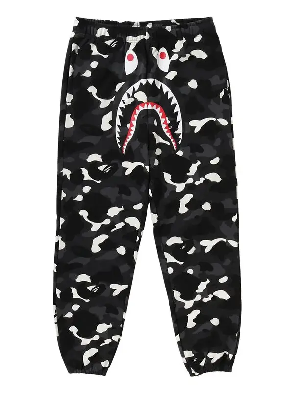 A BATHING APE City Camo Shark Relaxed Fit Sweatpants - Black