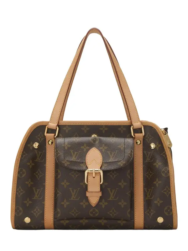 LOUIS VUITTON Monogram Canvas Baxter Dog Carrier Pm - Brown