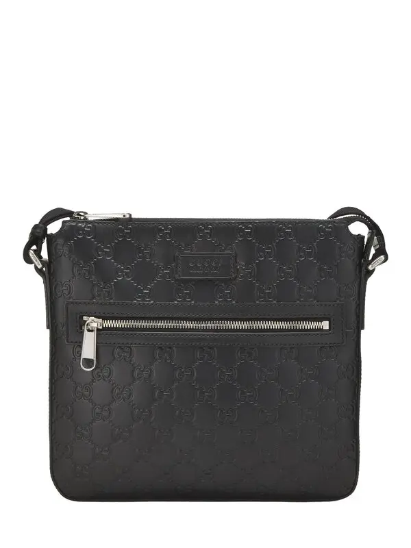 Gucci Guccissima Zip Pocket Messenger - Black