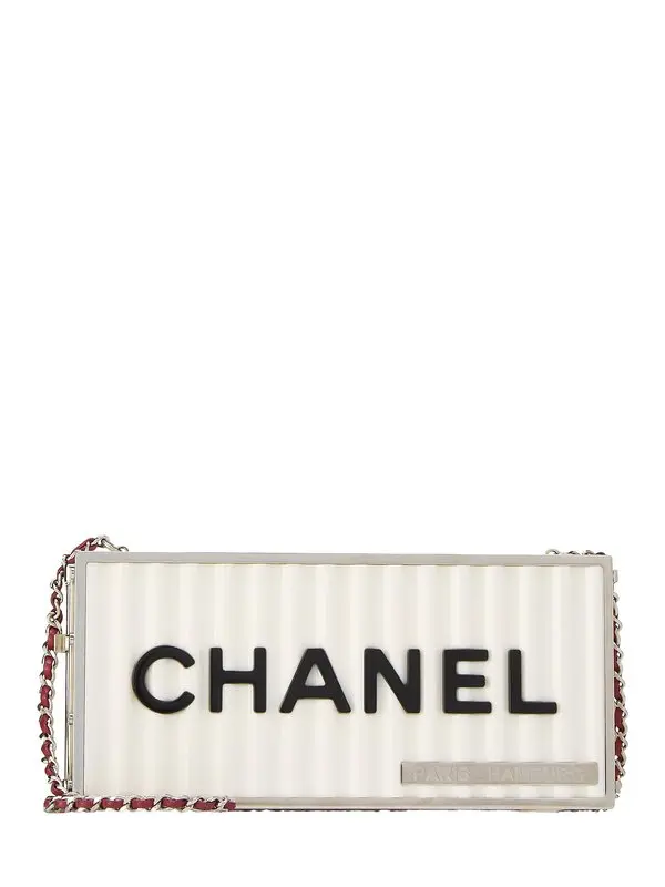 Chanel Lucite Shipping Container Bag - White