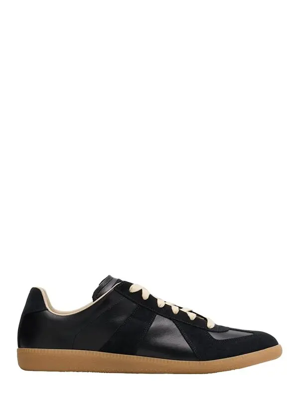 MAISON MARGIELA Replica Leather Low-top Sneakers - Black