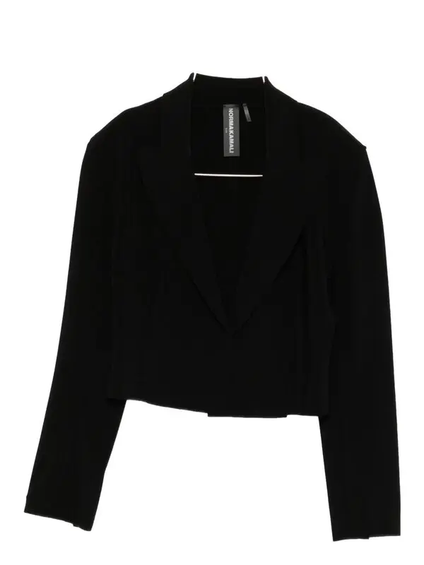 Norma Kamali Single-breasted Cropped Jacket - Black