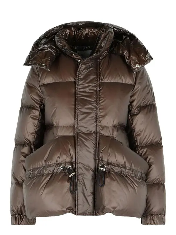 Sacai Nylon Puffer Down Jacket - Brown