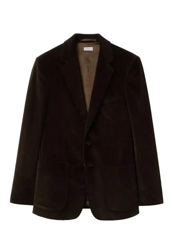Burberry Corduroy Tailored Jacket - Clove Brown