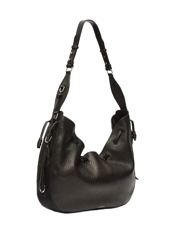 Isabel Marant Leather Bolton Hobo Bag - Black/silver