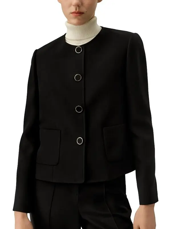 Lilysilk Tailored Boxy Jacket - Black