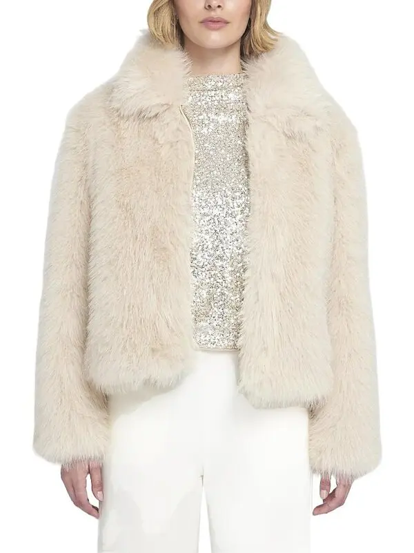 ELLE COLLECTION Fluffy Jacket - Cream White