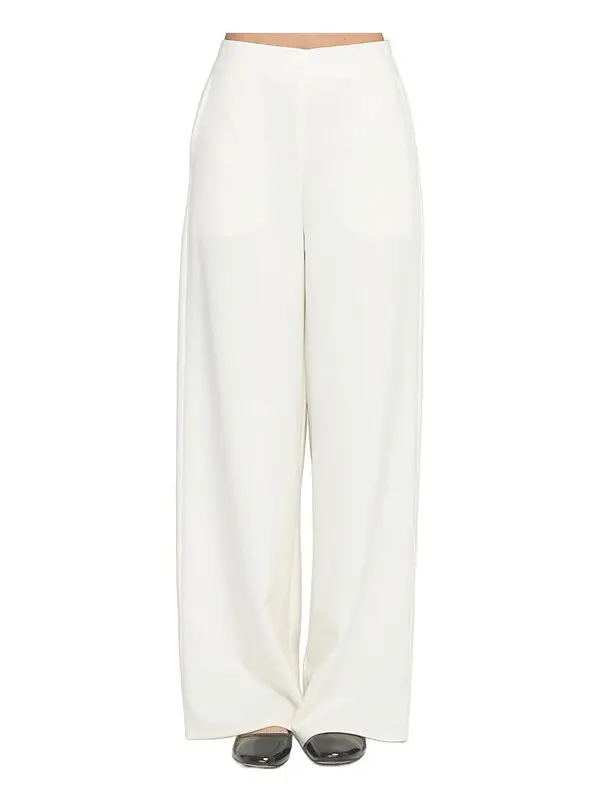 ELLE COLLECTION Wide Leg Trouser - White