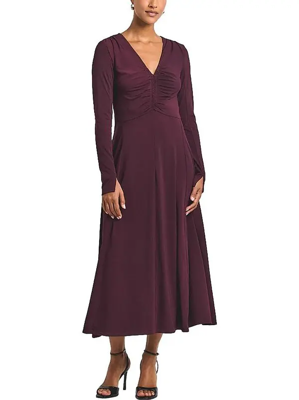 Derek Lam 10 Crosby Isabella Ruched Dress - Black Cherry