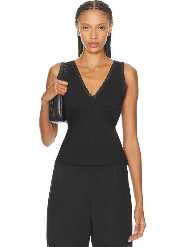 COU COU Iris Tank Top - Black