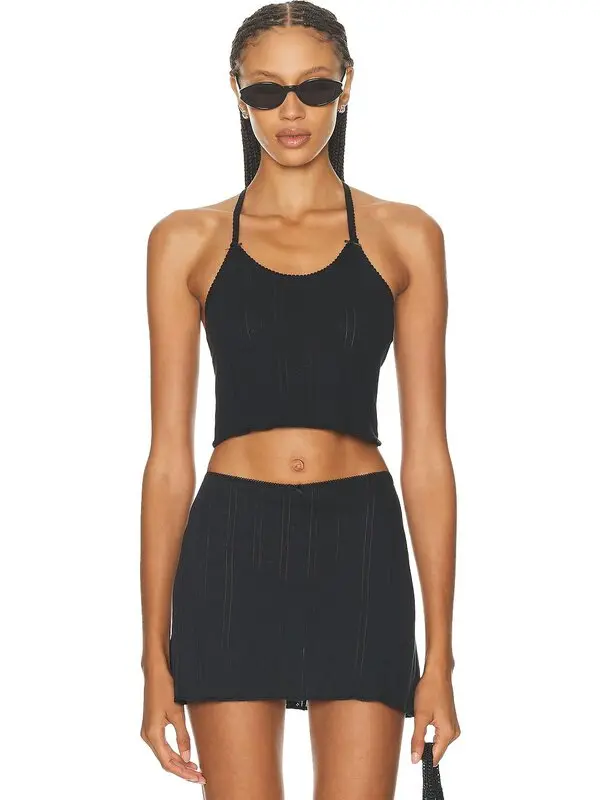 COU COU The Halter Top - Black