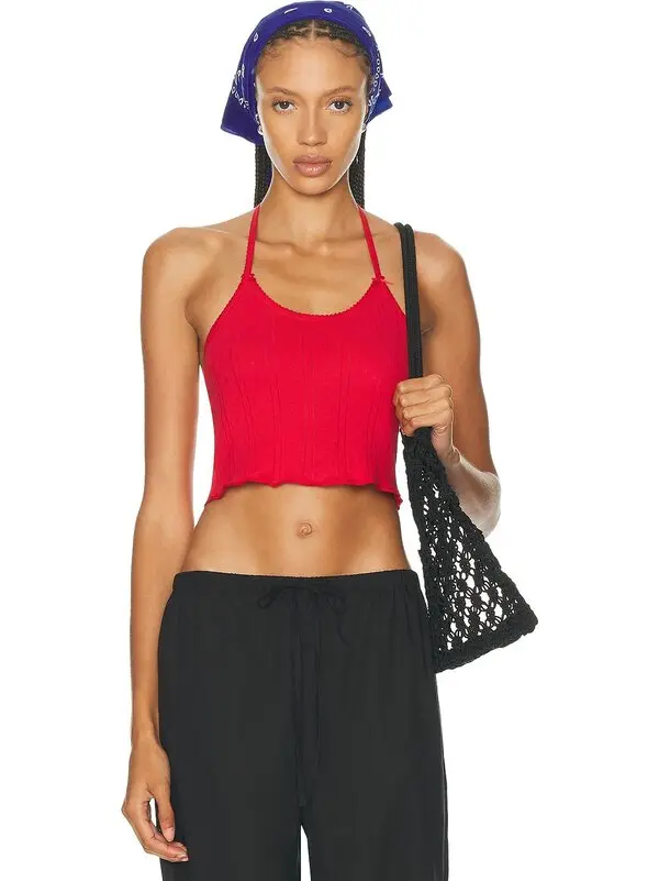 COU COU Halter Top - Cherry Red