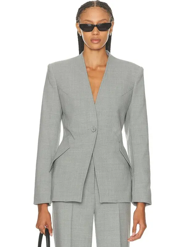 Helmut Lang Blazer - Light Grey Melange
