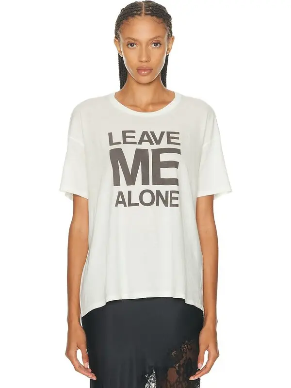 R13 Leave Me Alone Relaxed Tee - Ecru White