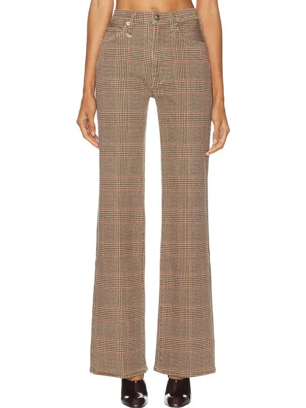 R13 Charlotte Flare - Brown Glenplaid