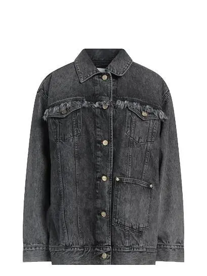 GANNI Denim Trucker Jacket - Black